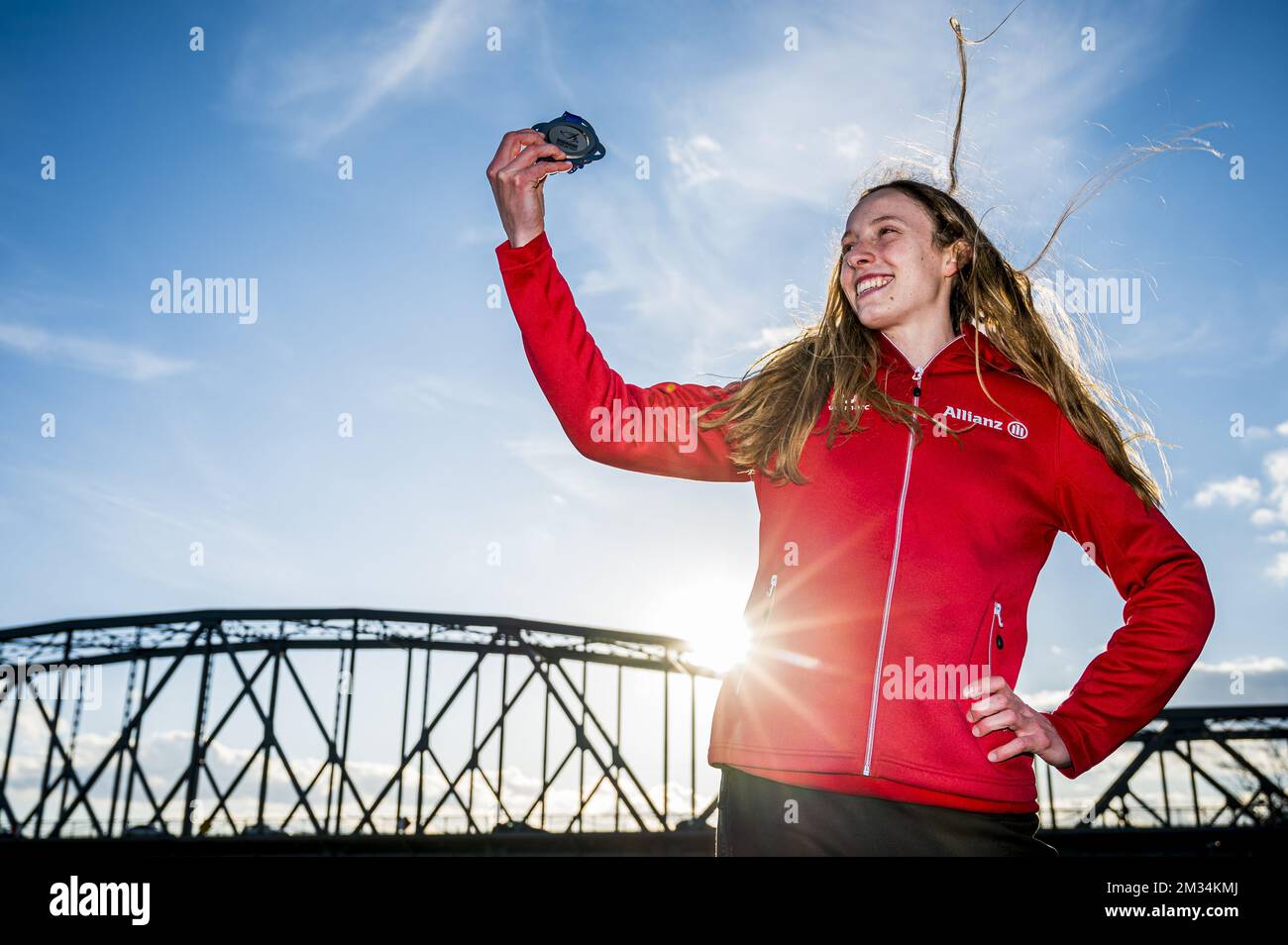 Noor Vidts poses with her medal during a photoshoot after Yesterday's ...