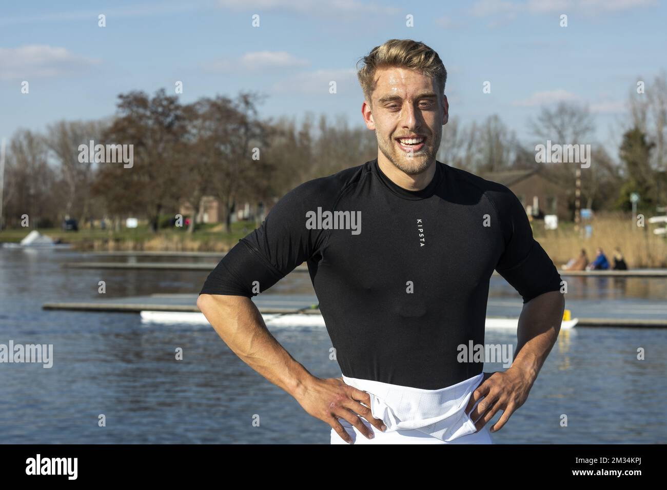 Ward Lemmelijn pictured after the A-final of the men's lightweight ...