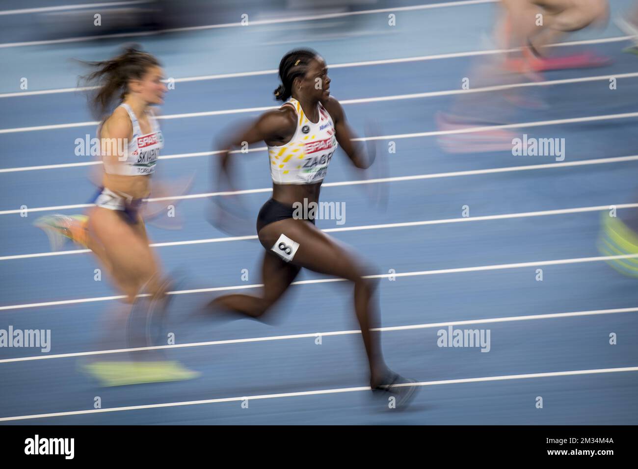 Belgian Anne Zagre pictured in action during the semi finals of the ...