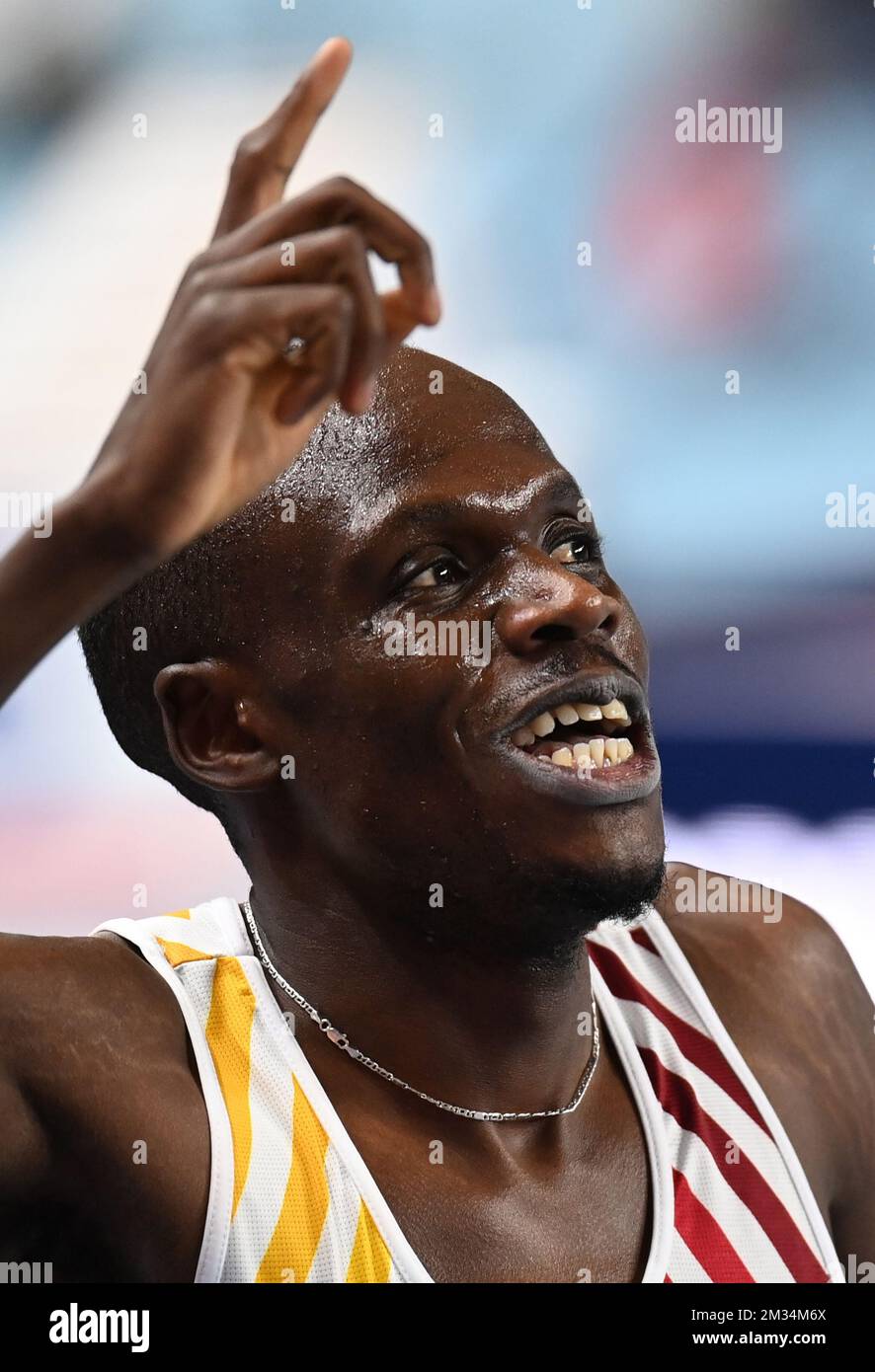 Belgian Isaac Kimeli wins the silver medal in the men 3000m final at ...