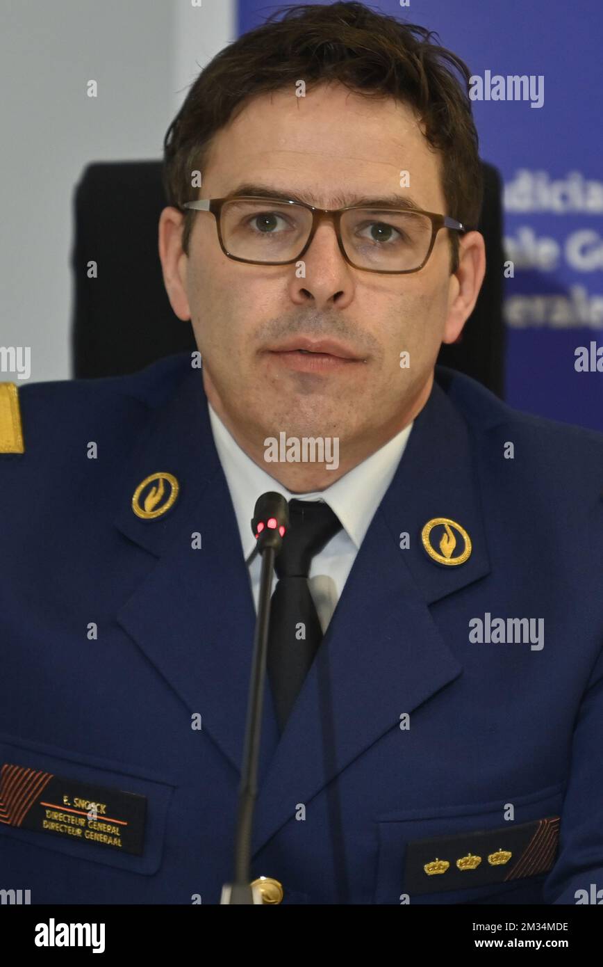 DGJ (Federal Judicial Police) Director-General Eric Snoeck pictured at ...