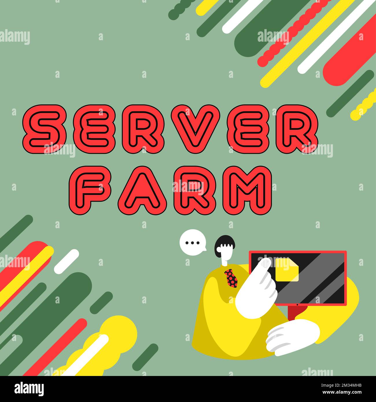 Conceptual caption Server Farm. Business approach a group of computers acting as servers and ...