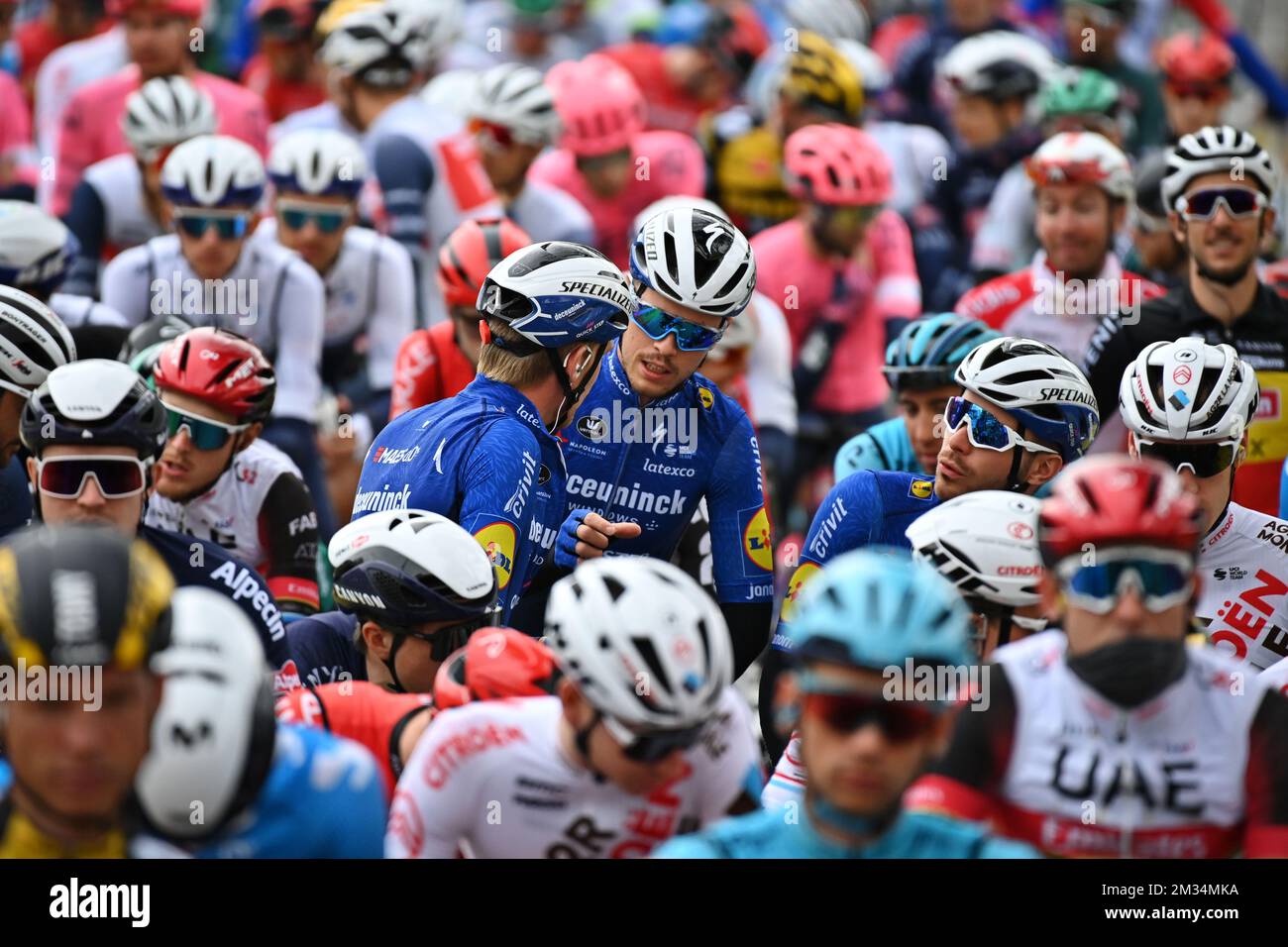 Illustration picture shows the start of the fifth stage of 79th edition ...