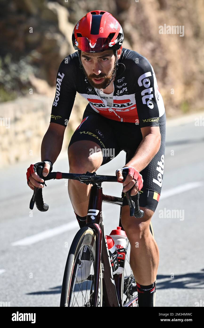 Belgian Thomas De Gendt of Lotto Soudal pictured in action during the sixth stage of 79th ...