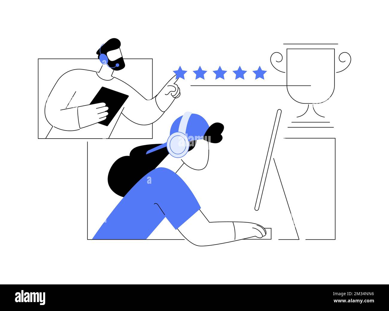 Esports player training abstract concept vector illustration Stock ...