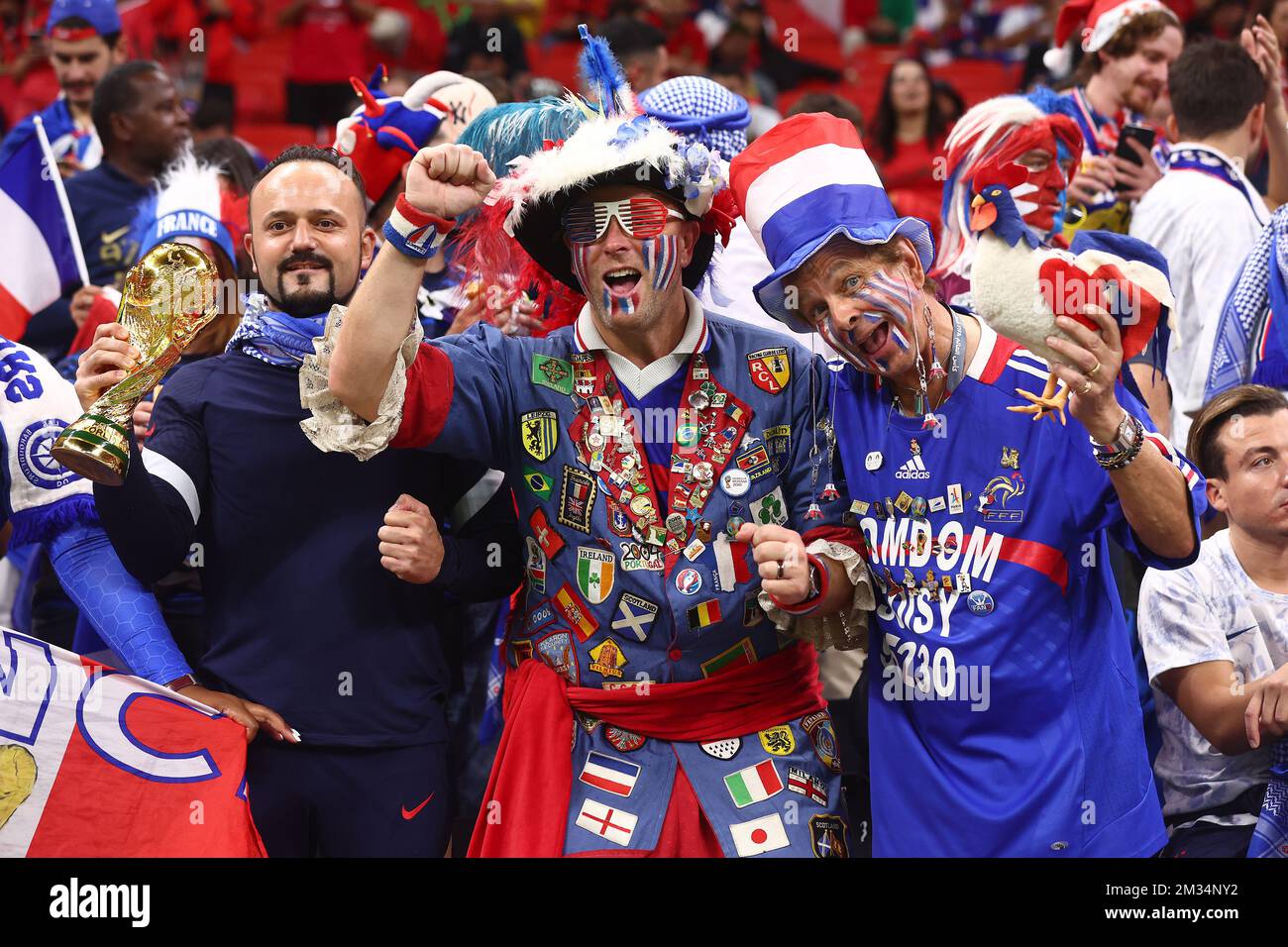 Al Khor Qatar 14th Dec 2022 France Fans Support Their Team During