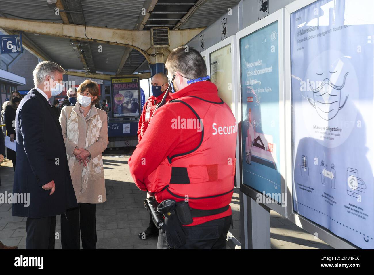 King Philippe - Filip of Belgium meets Securail personnel at a royal ...