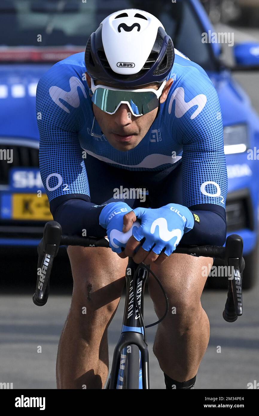 Spanish Sebastian Mora of Movistar Team pictured in action during the ...