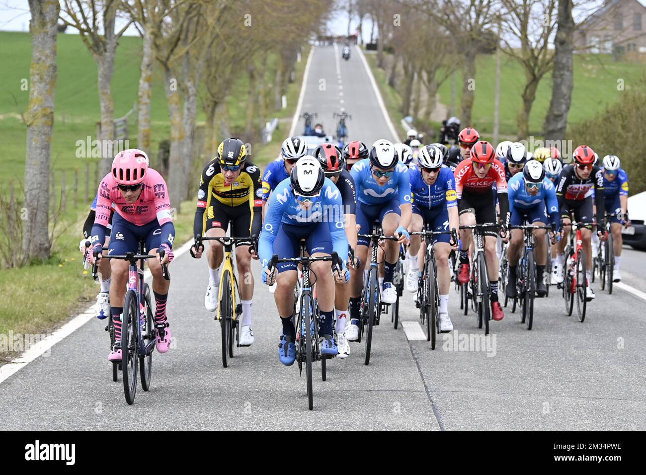The second group pictured in action during the Gent-Wevelgem - In ...