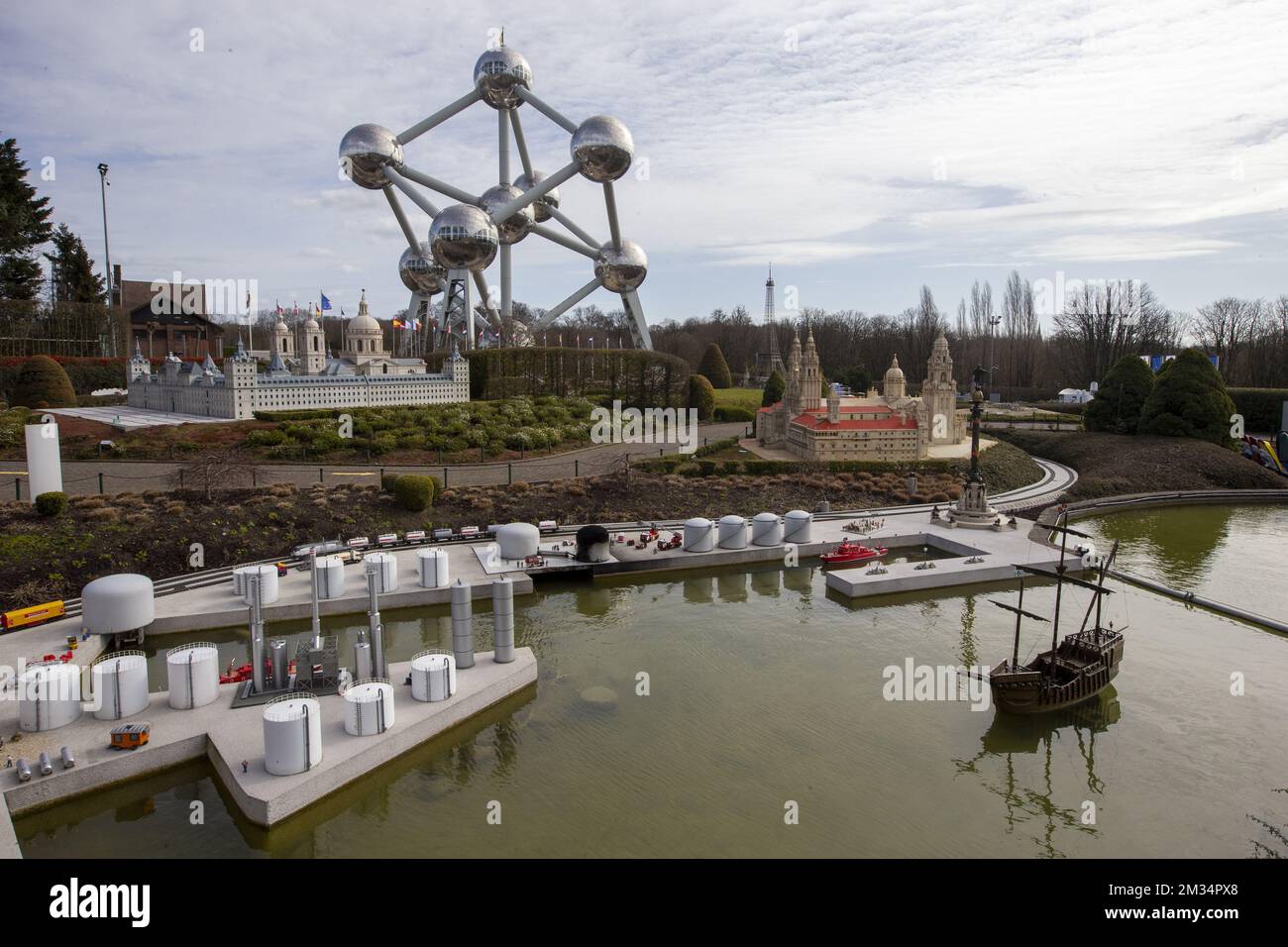 Illustration picture shows the 'Mini-Europa' park in Brussels featuring ...