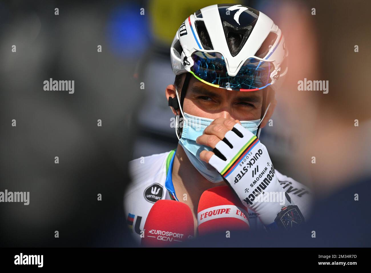 Current World Champion, French Julian Alaphilippe of Deceuninck - Quick ...