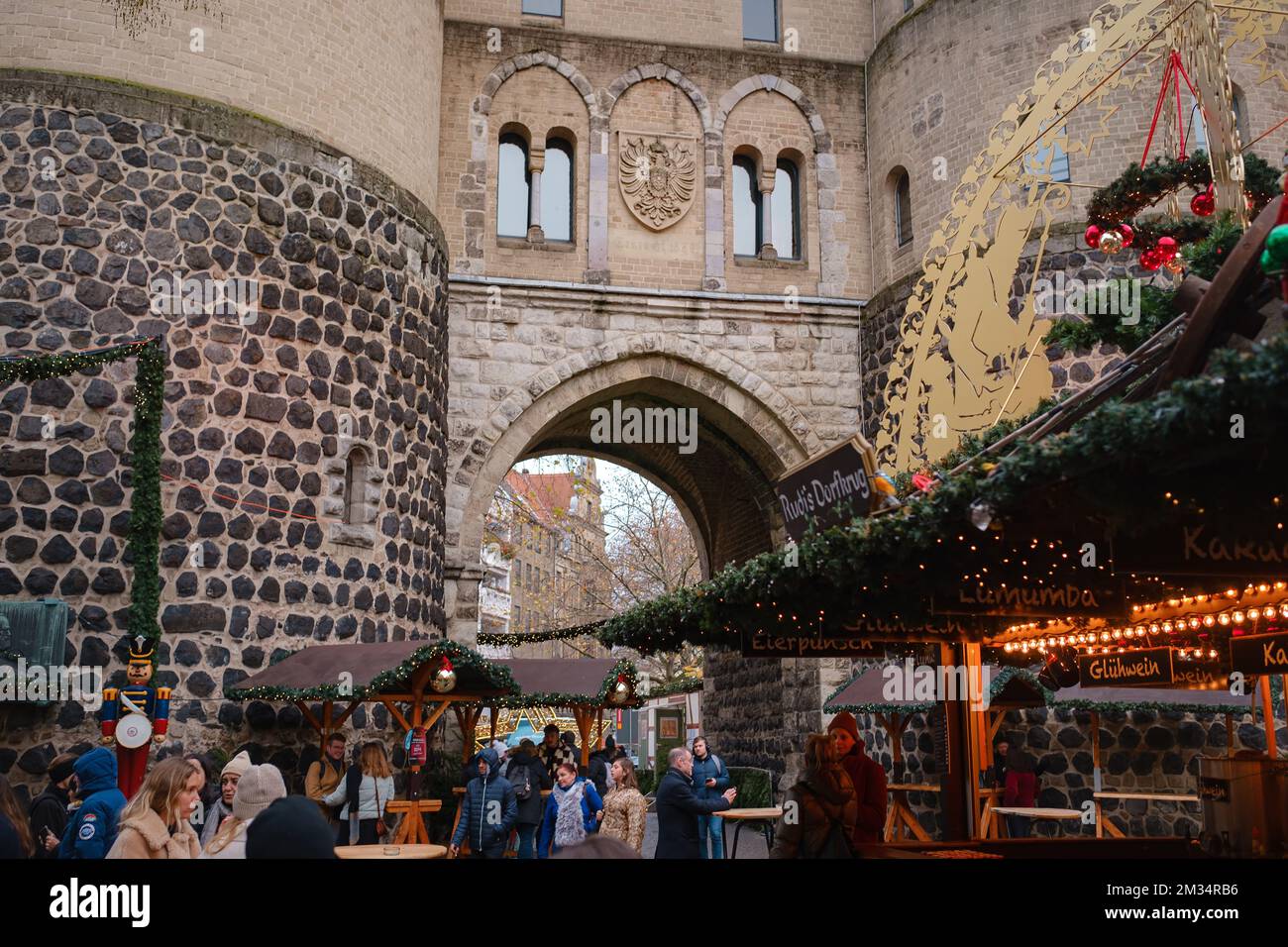 Cologne. GERMANY. 13 DECEMBER 2022. The Christmas market spirit ...
