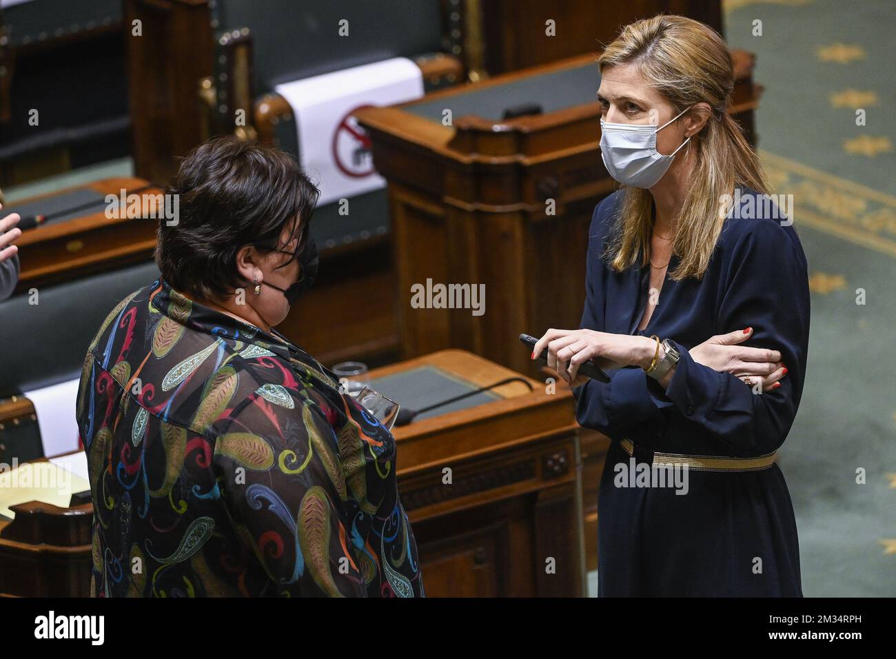 Open Vld's Maggie De Block and Interior Minister Annelies Verlinden ...