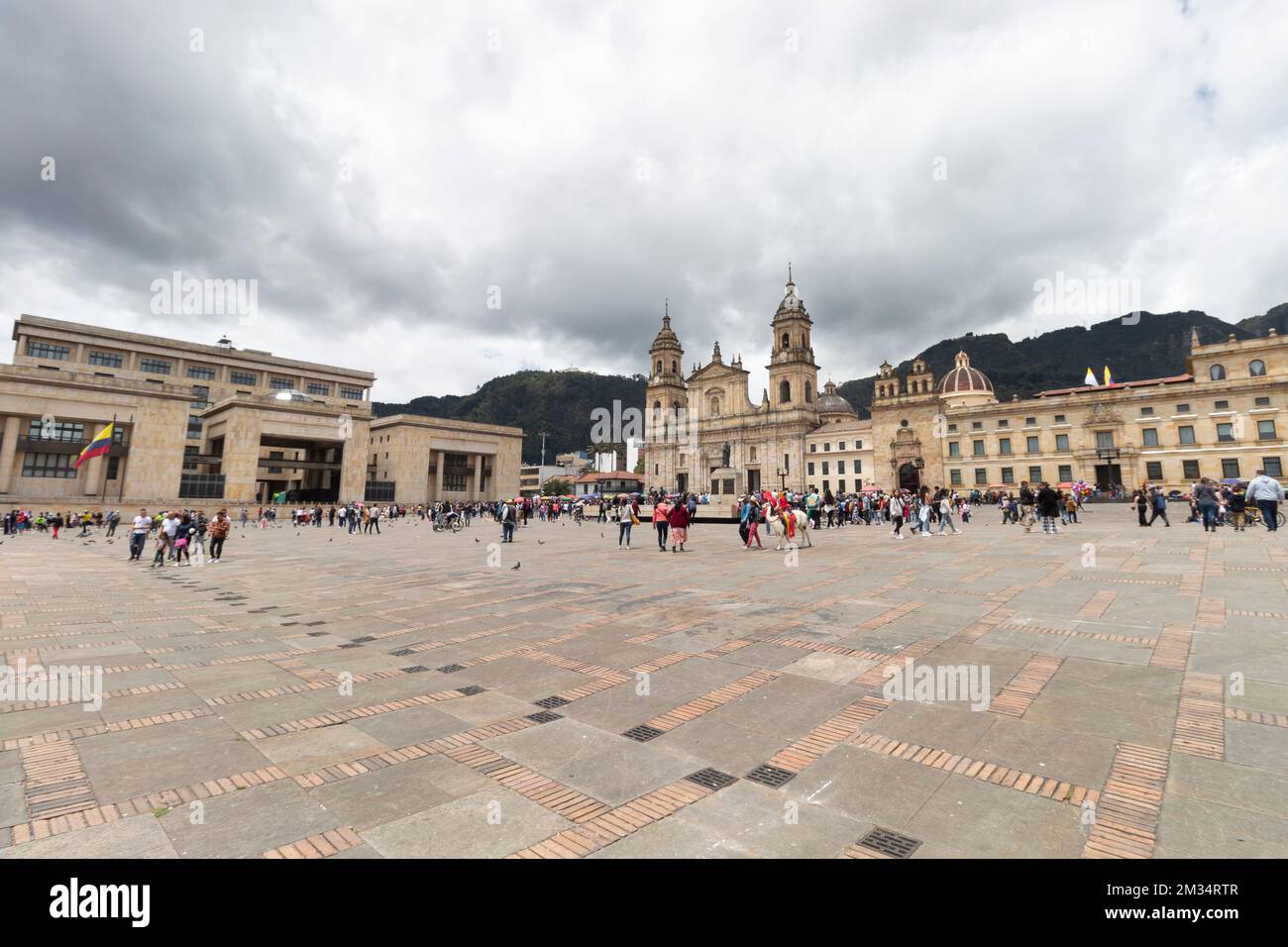 Bogota colombia main square knowed as Bolivar Square with Justice ...