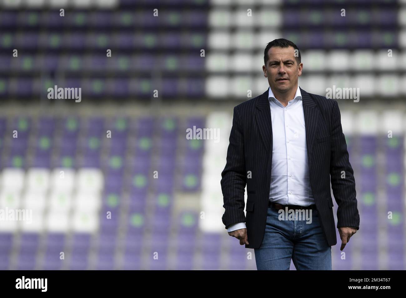Beerschot CEO Frederic Van den Steen pictured during a press conference ...