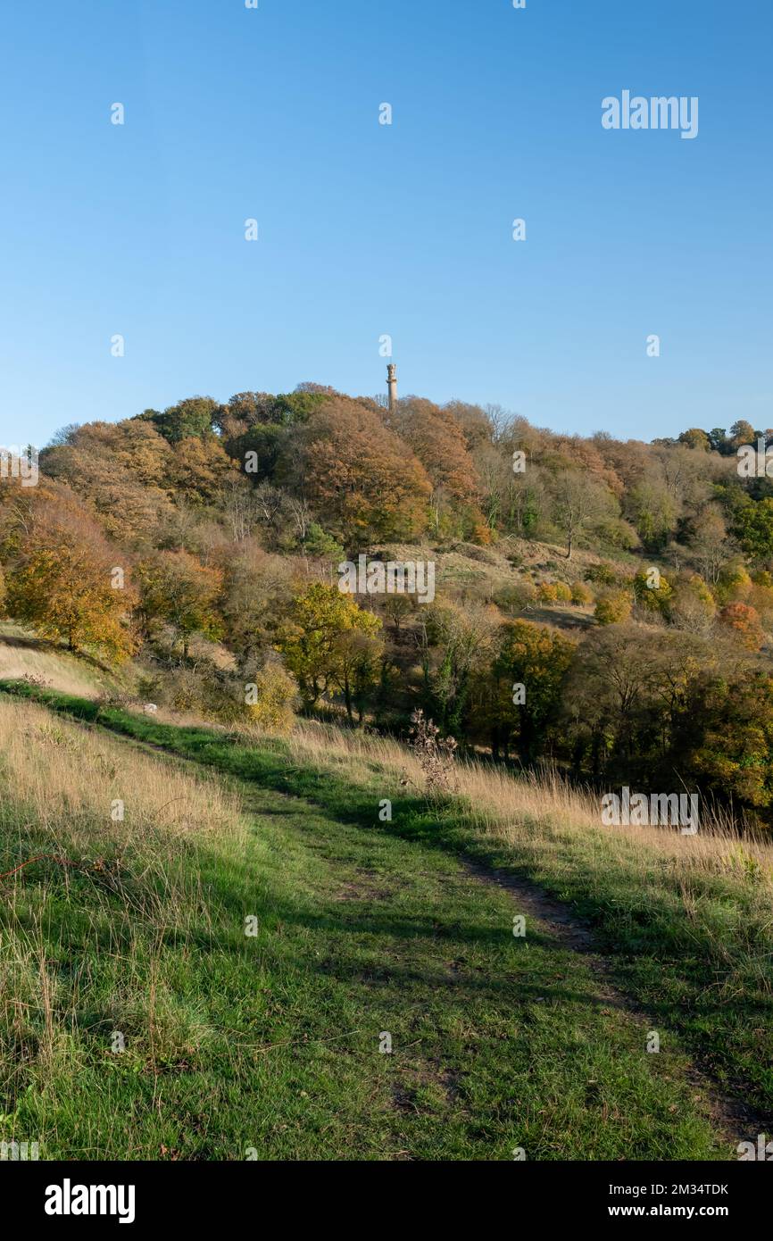Landscape photo of the autumn colours at the Admiral Hood Monument on ...
