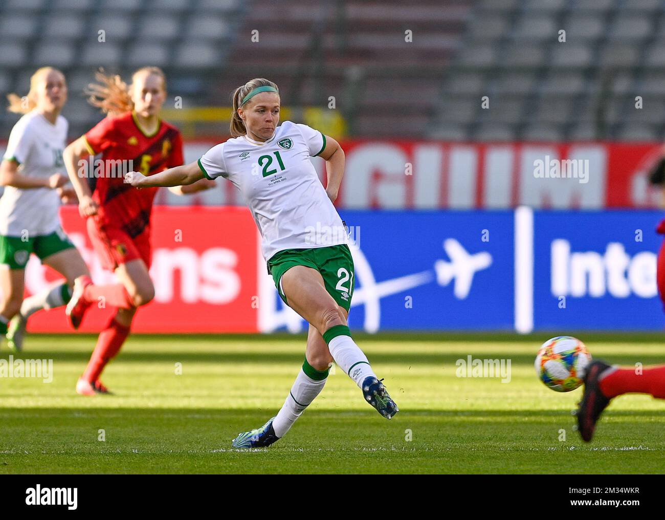 Irish Ruesha Littlejohn pictured in action during a friendly women's ...
