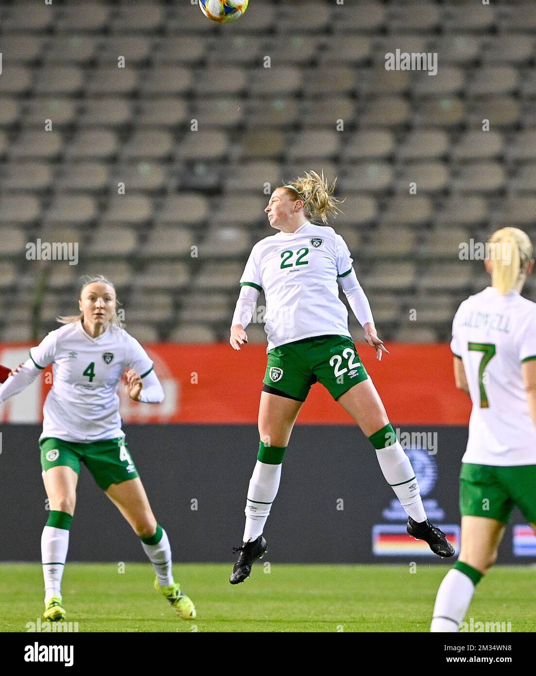 Irish Hayley Nolan pictured in action during a friendly women's soccer ...