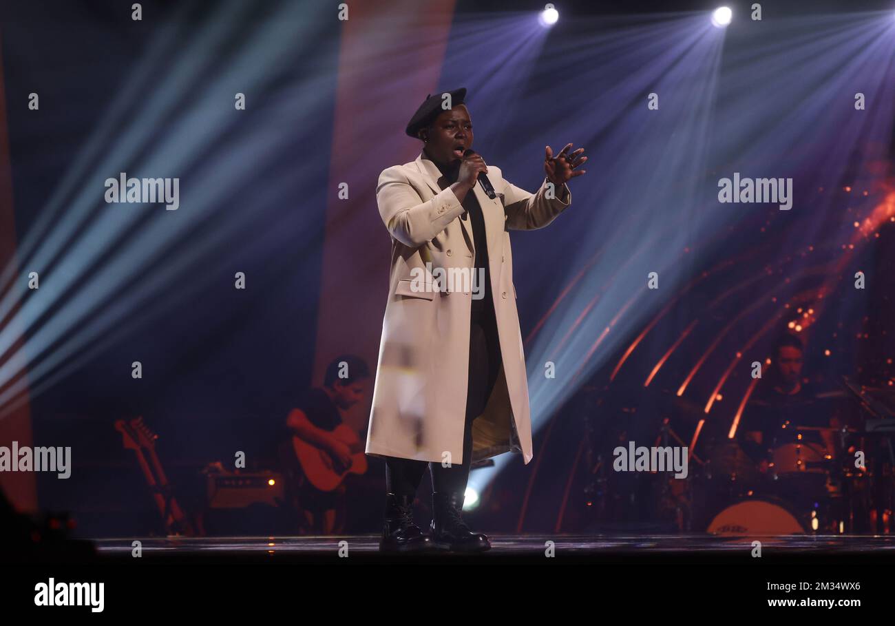 Finalist Sonita Ojong performs during the final of television show 'The ...