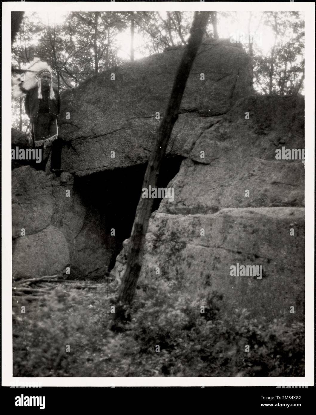 Gordon Hawes at King Philip's Cave off Mansfield St. , King Philip's ...
