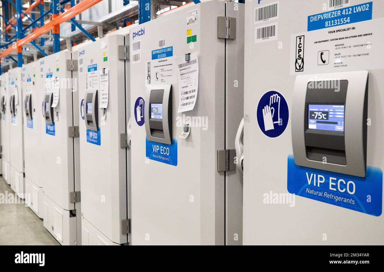 Illustration picture shows an ultra-low temperature freezer at a visit ...