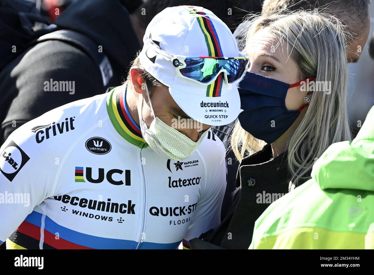 French Julian Alaphilippe of Deceuninck - Quick-Step and and his ...