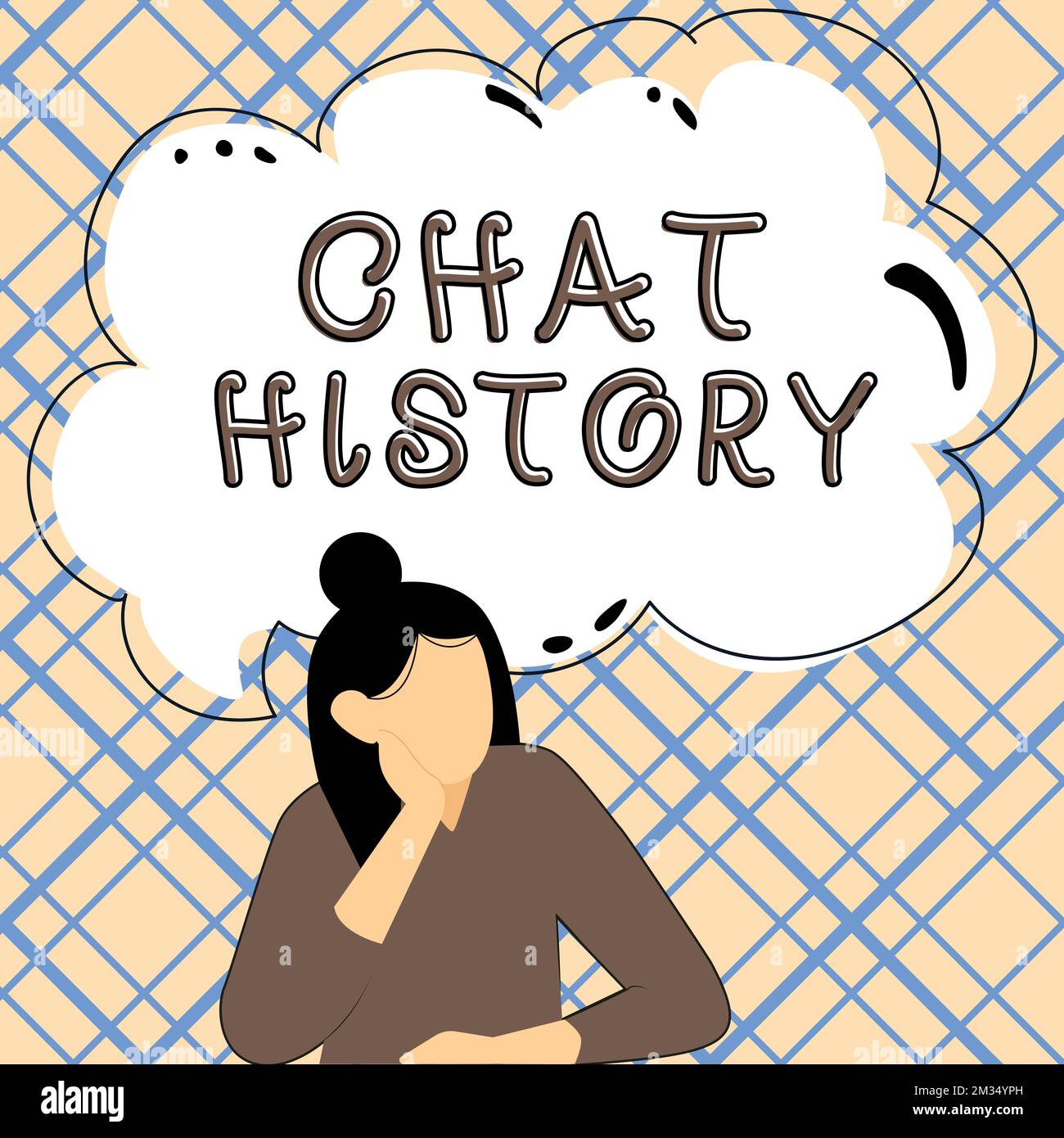 Conceptual display Chat History. Business idea archive of transcripts ...