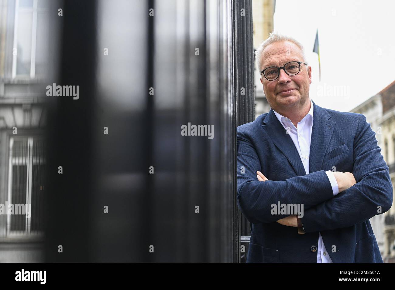 PVDA-PTB chairman Peter Mertens poses for a portrait at the chamber at ...