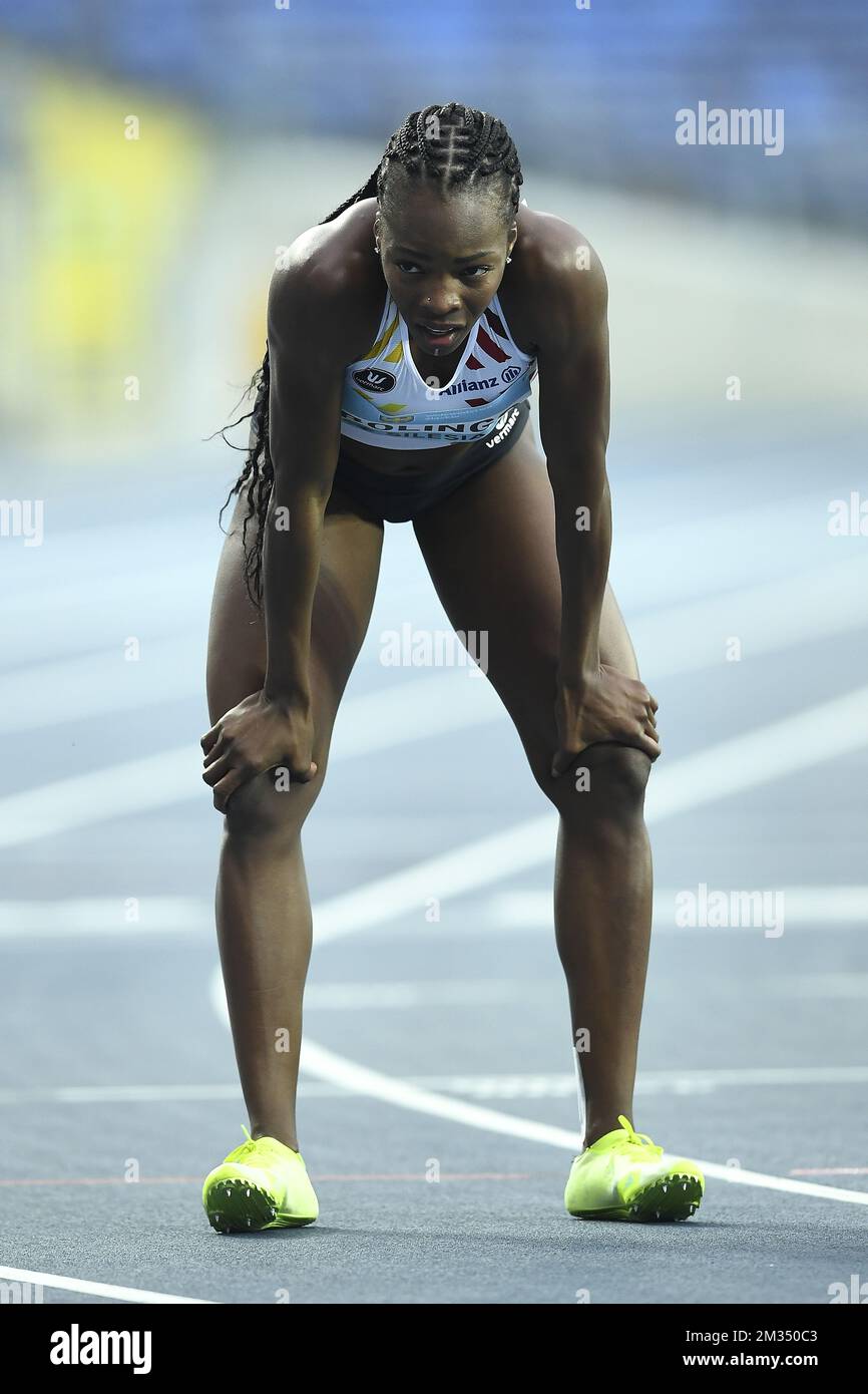 Belgian Cynthia Bolingo Mbongo pictured in action during the heats of ...