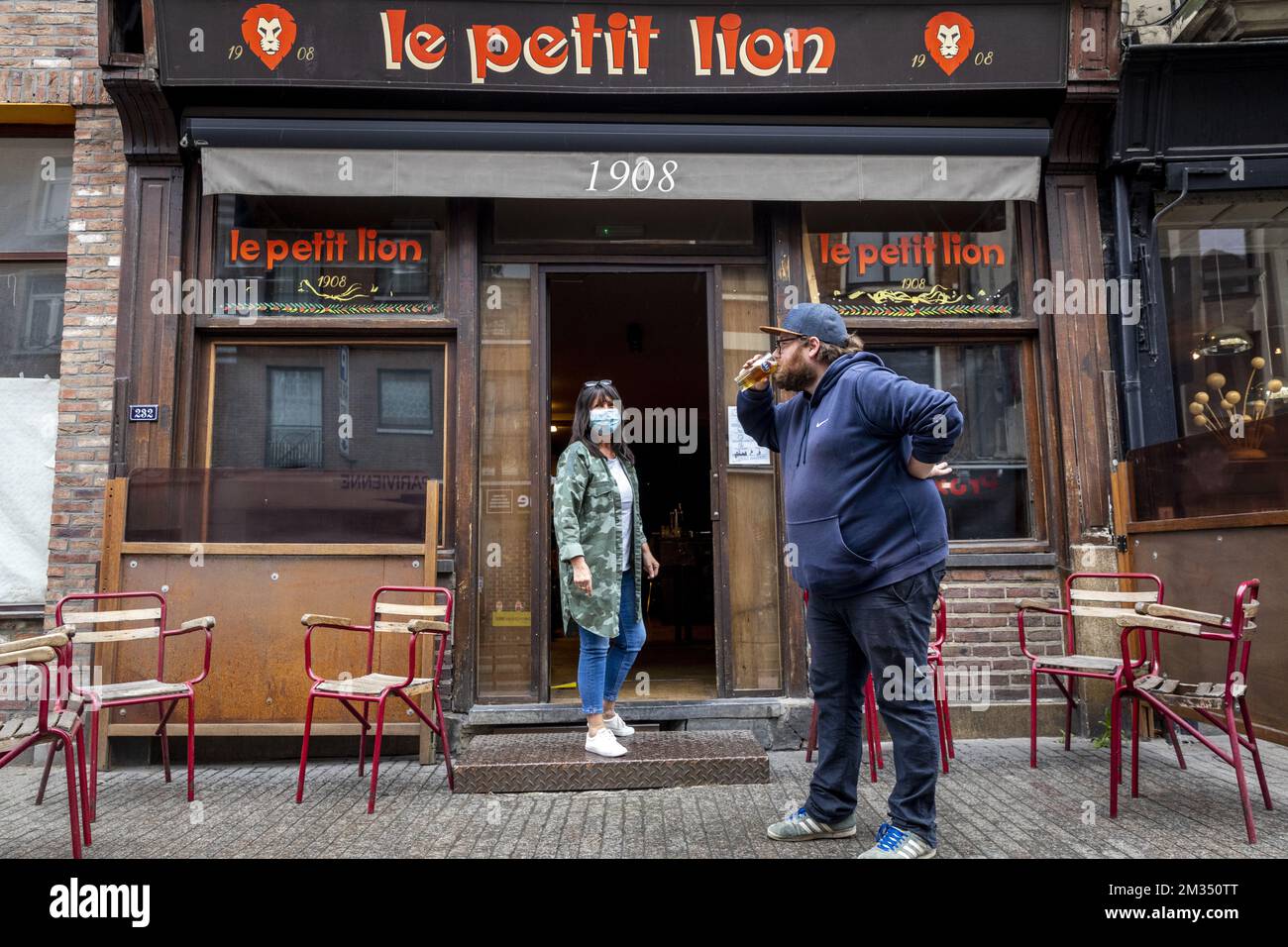 Illustration picture shows a bar in the neighbourhood of the popular ...