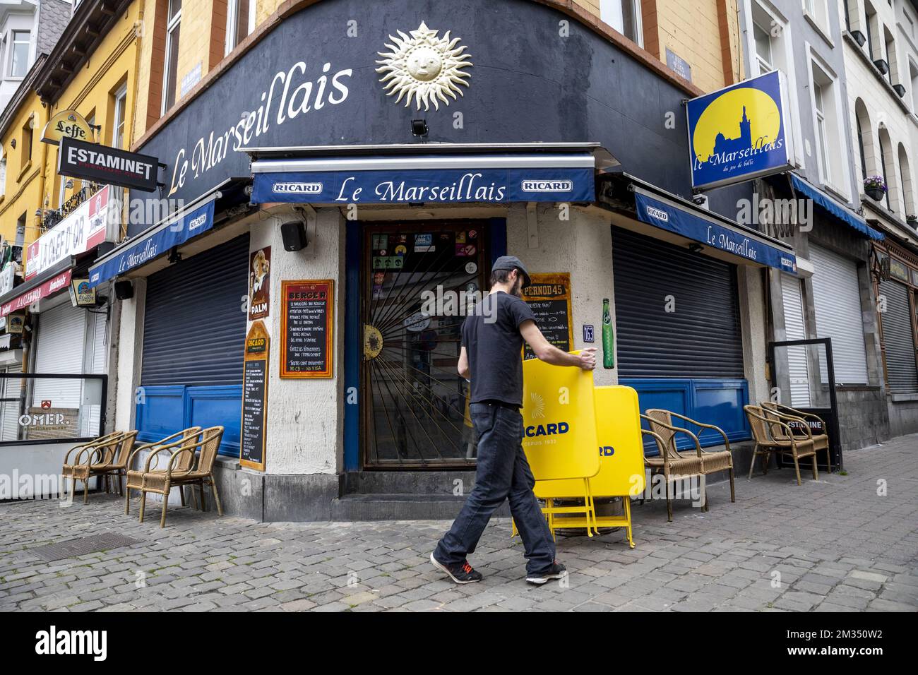 Illustration picture shows a bar in the neighbourhood of the popular ...