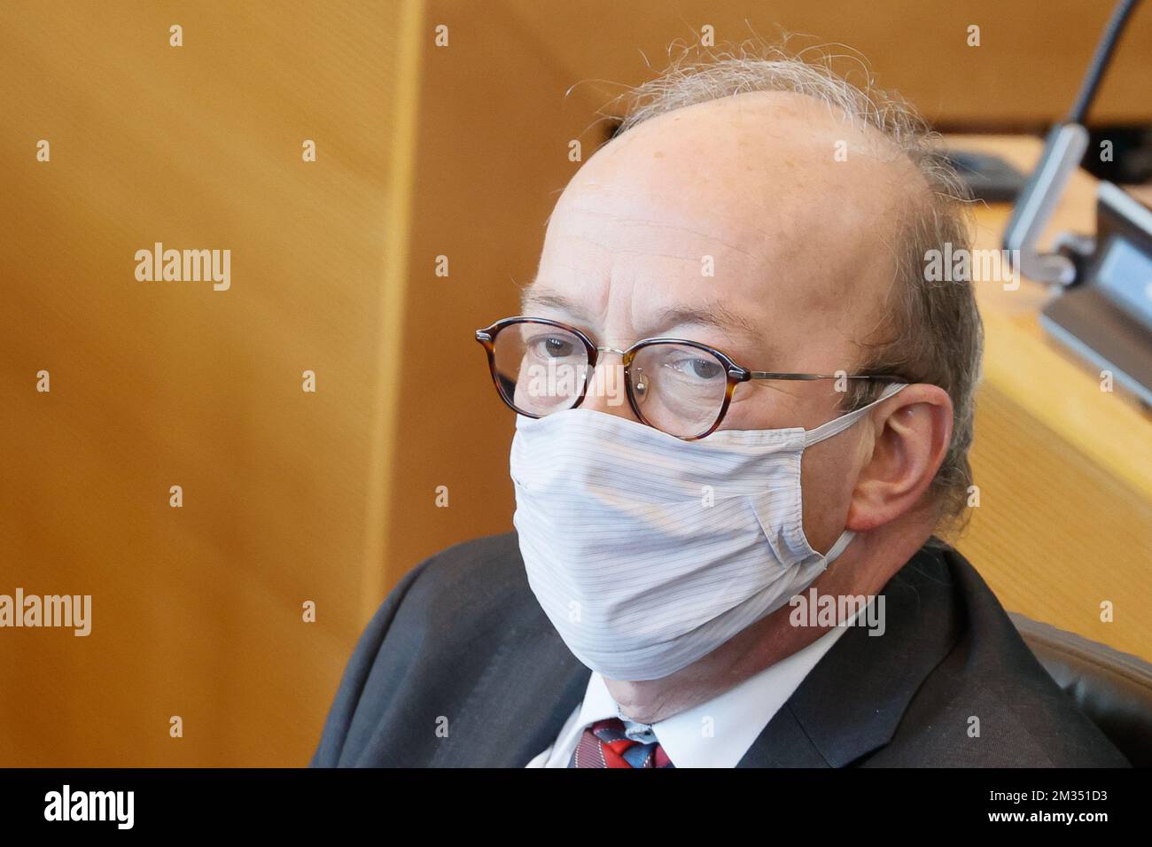MR's Jean-Paul Wahl pictured during a plenary session of the Walloon ...