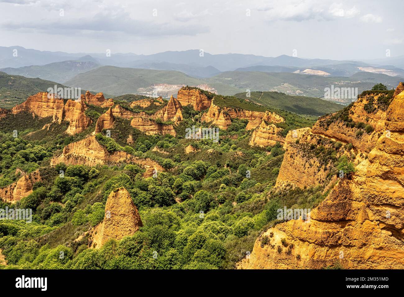 Spectacular landscape of las Medulas, ancient gold mine in Spain. It is ...