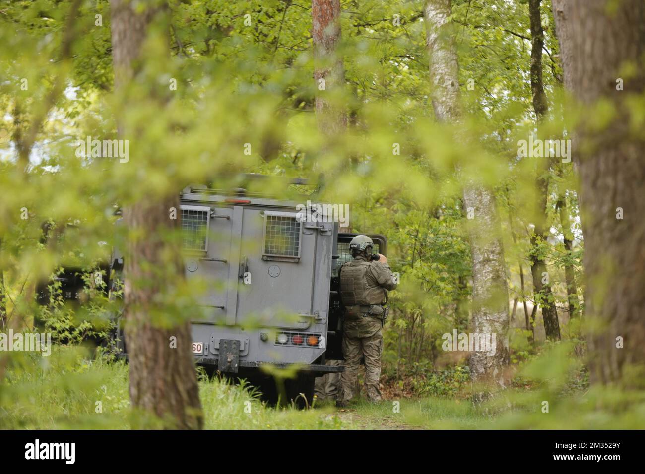 Illustration picture shows special forces in the forest of National ...