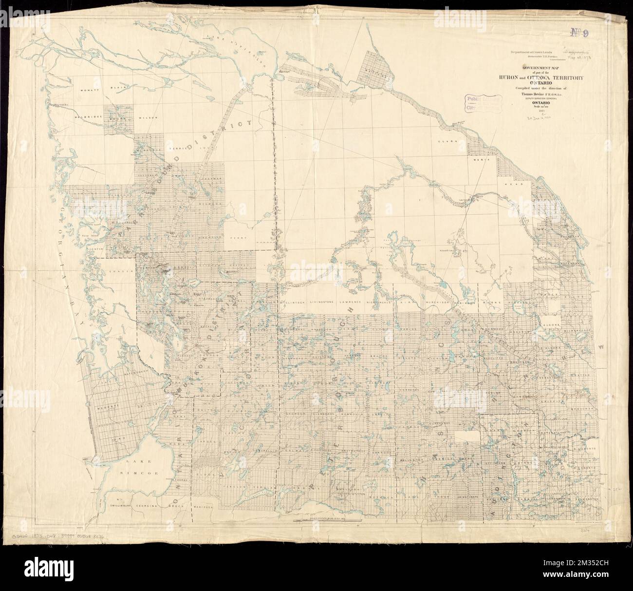 Government map of part of the Huron and Ottawa Territory, Ontario ...