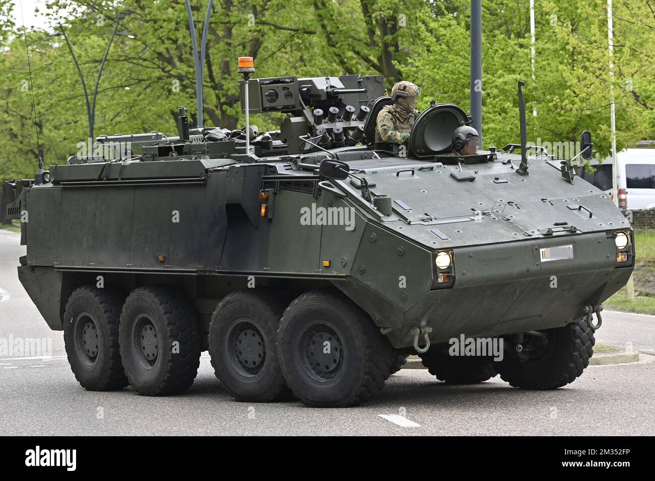 Illustration picture shows trucks with heavily armed soldiers at the ...