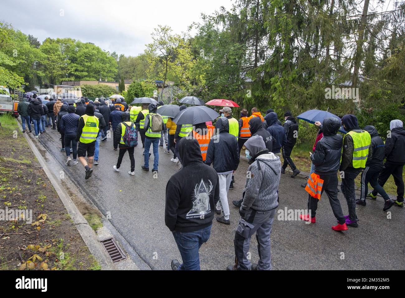 Illustration picture shows a support march for fugitive armed soldier ...