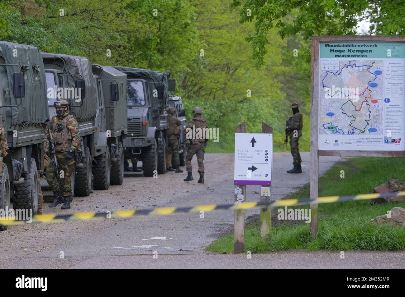 Soldiersleave the Nationaal Park Hoge Kempen in Maasmechelen, Saturday ...
