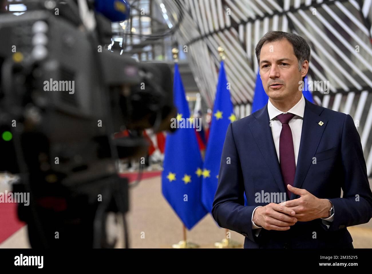 Belgian Prime Minister Alexander De Croo pictured as he arrives on the ...