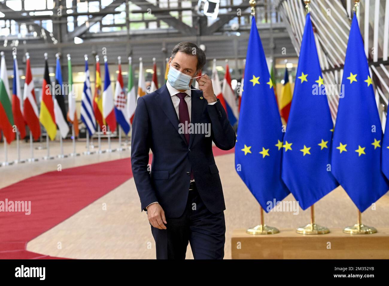 Belgian Prime Minister Alexander De Croo pictured as he arrives on the ...