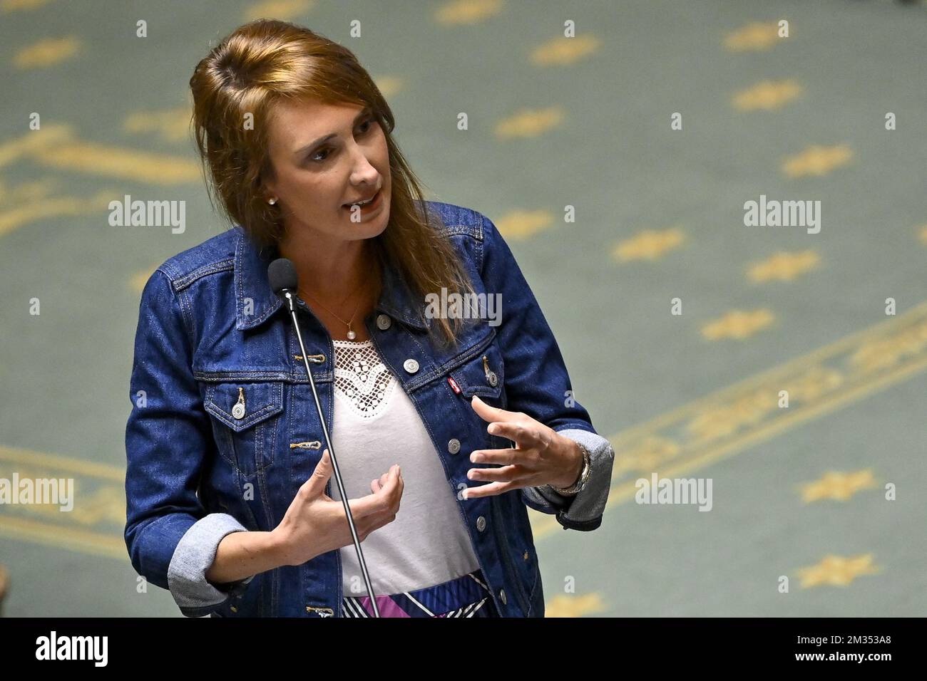 DeFI's Sophie Rohonyi pictured during a plenary session of the chamber ...