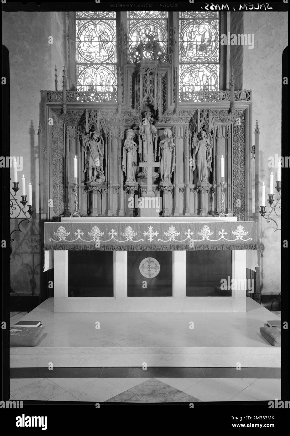 Grace Church reredos, Salem, Mass. , Altars. Samuel Chamberlain ...