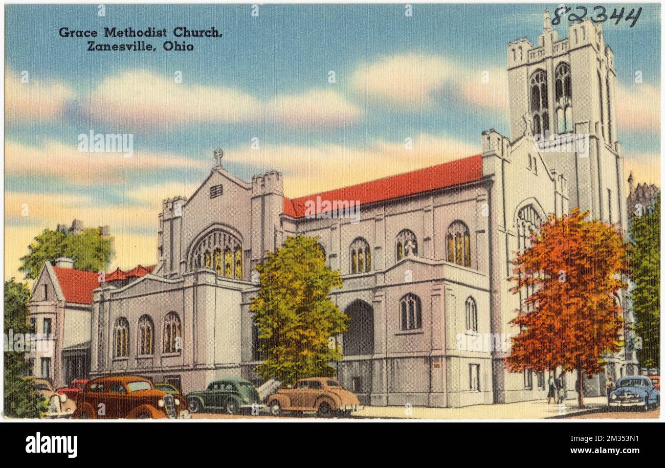 Grace Methodist Church, Zanesville, Ohio , Churches, Tichnor Brothers ...