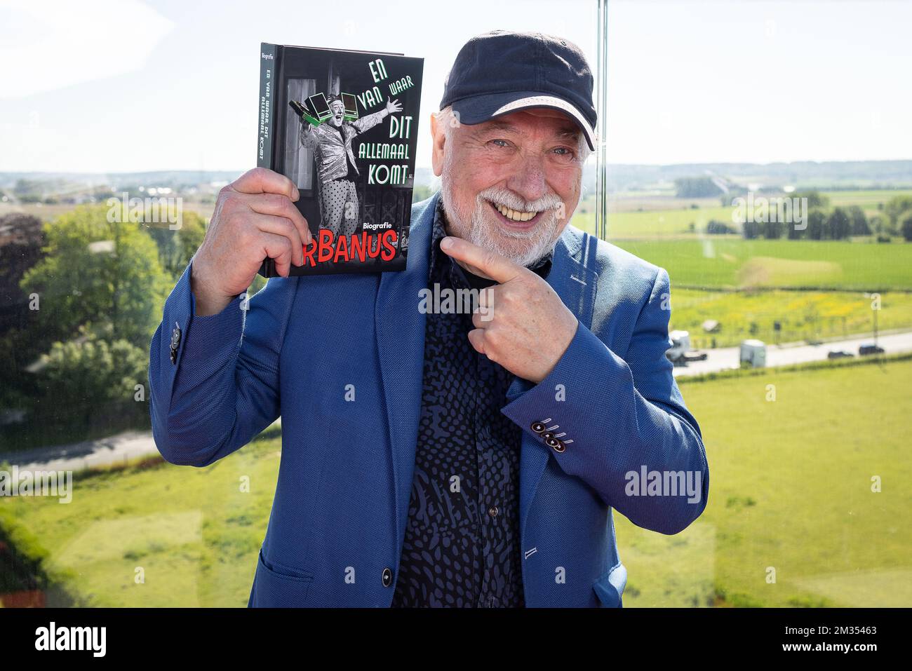 Belgian comedian Urbanus aka Urbain Servranckx poses with a copy of the ...
