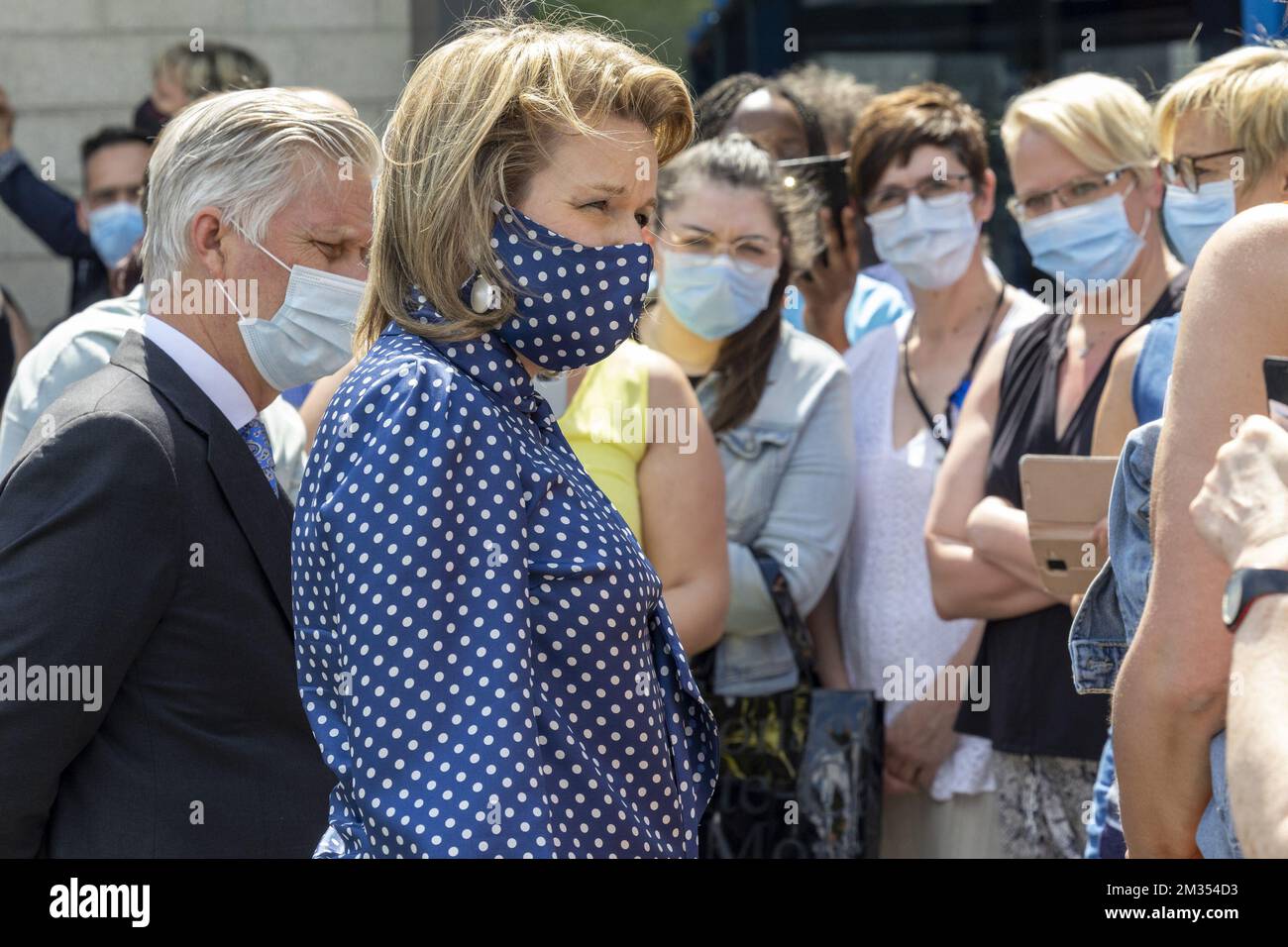 Queen Mathilde of Belgium pictured during a royal visit to the Vivalia ...