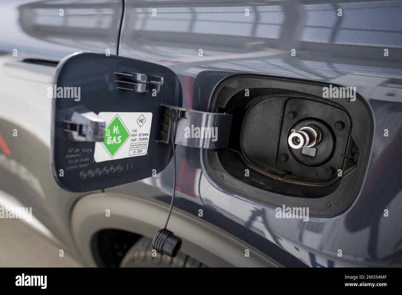 Illustration picture shows a car that rides on H2, at the CMB.TECH ...