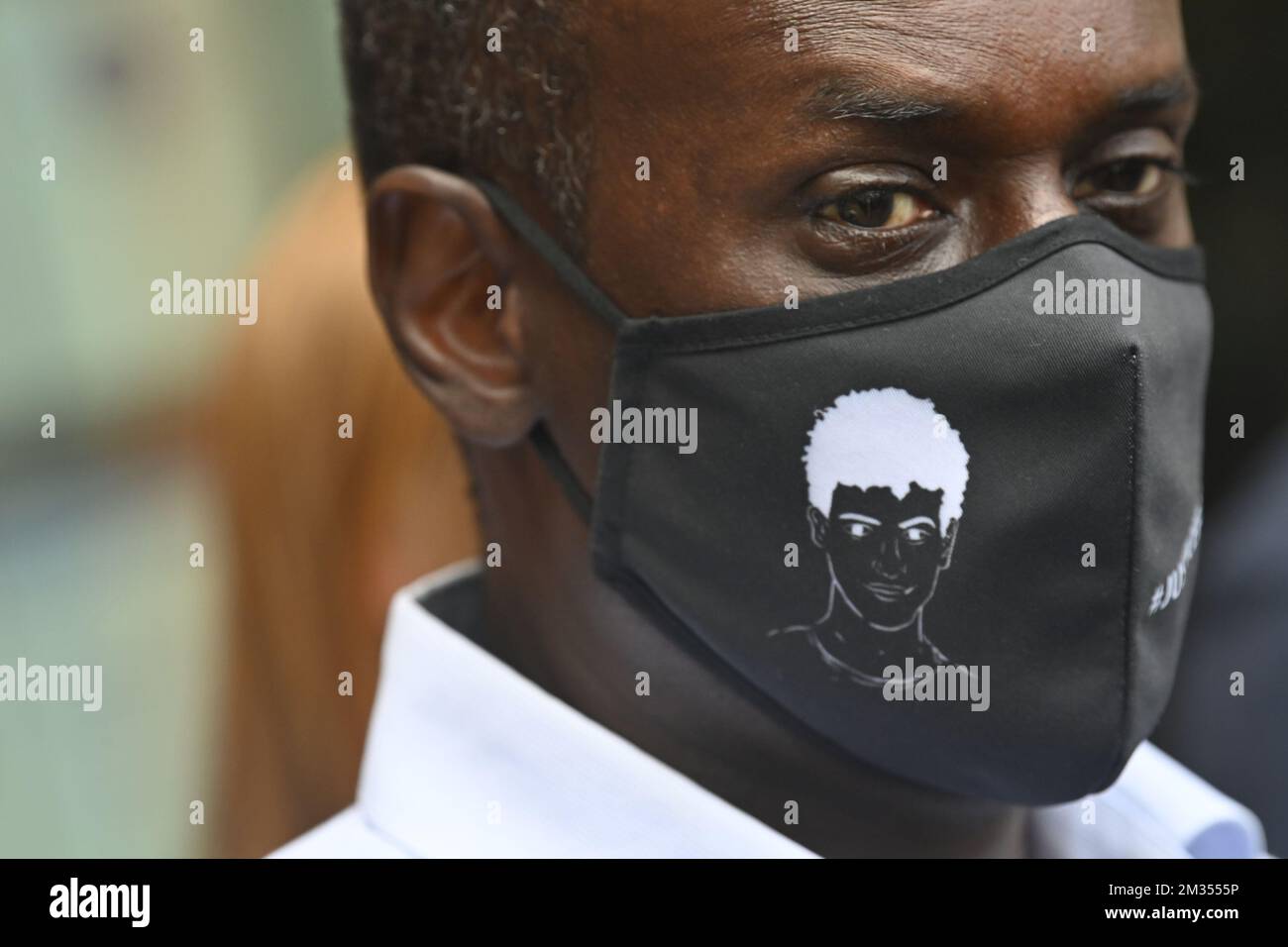 Ousmane Dia, father of Sanda Dia, pictured at the judgement session in ...