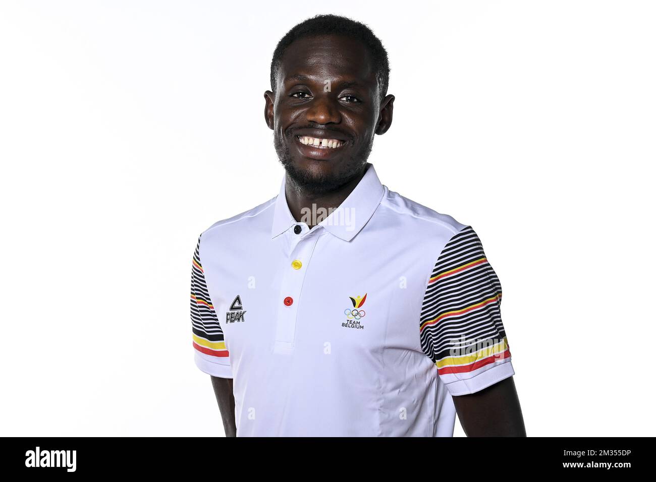 Athlete Isaac Kimeli poses at a photoshoot for the Belgian Olympic ...