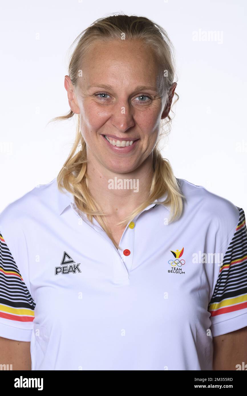 Ann Wauters poses for the photographer during a photoshoot for the ...