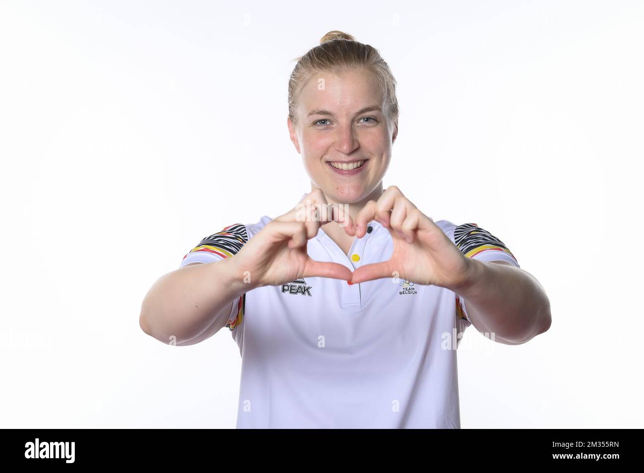 Hanne Mestdagh poses for the photographer during a photoshoot for the ...